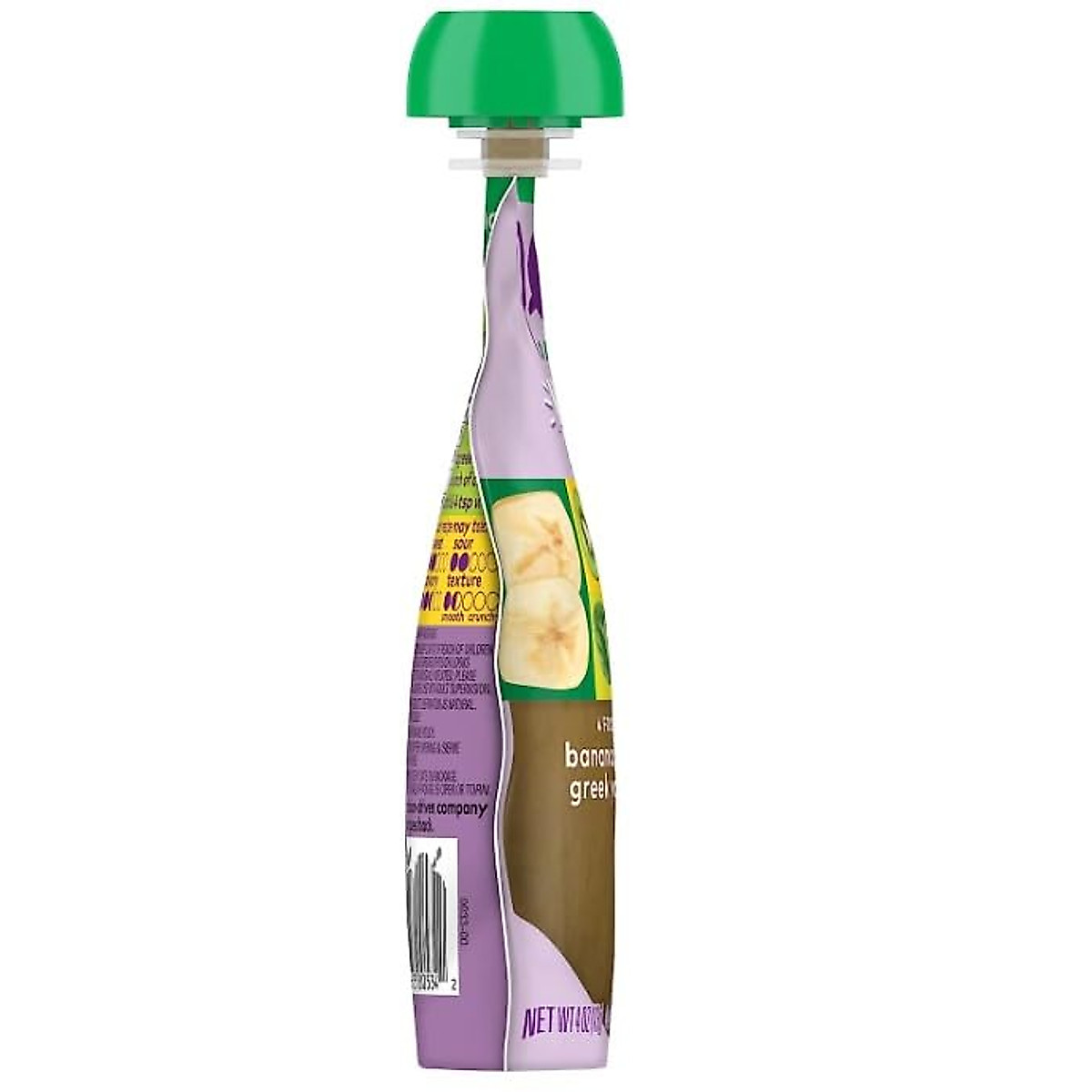 Plum Organics Mighty Morning Organic Toddler Food - Banana, Kiwi, Spinach, Greek Yogurt, and Barley - 4 oz Pouch - Organic Fruit and Vegetable Toddler Food Pouch