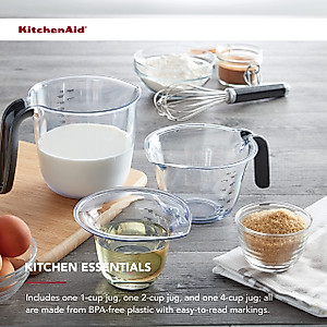 KitchenAid Gourmet Measuring Jugs, Set of 3, Onyx