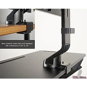 VIVO Adjustable Single Monitor Mount for Sit-Stand Workstation, Desk Converter, Monitor Arm Fits 1 Screen up to 32 inches, STAND-V001U