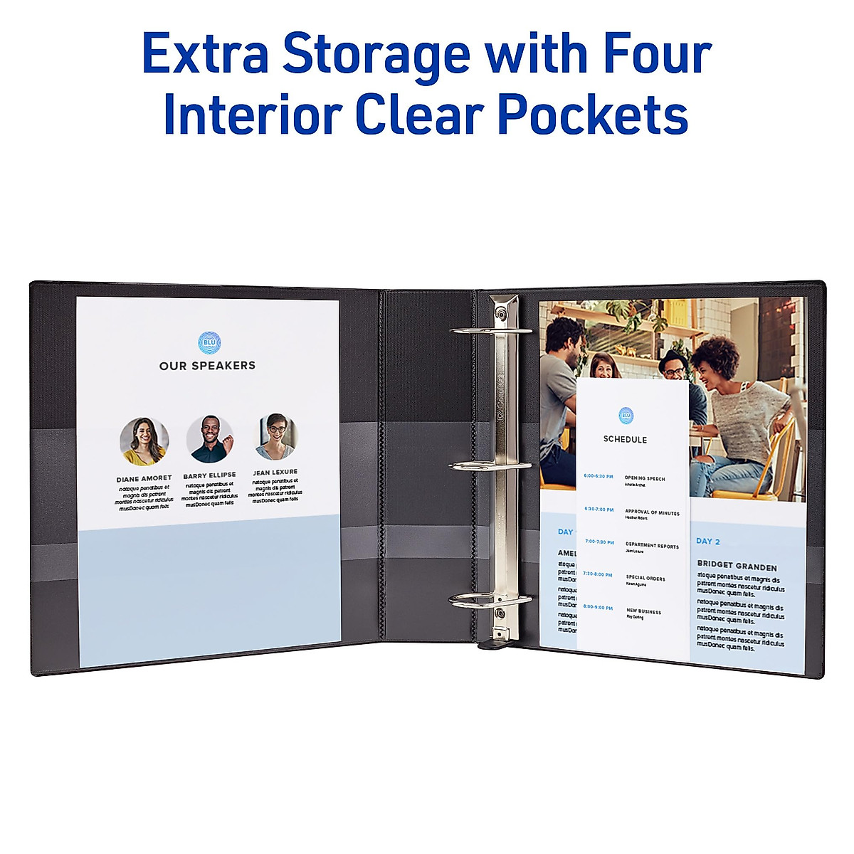 Avery Heavy Duty View 3 Ring Binder, 2" One Touch EZD Ring, Holds 8.5" x 11" Paper, 1 Red Binder (79225)