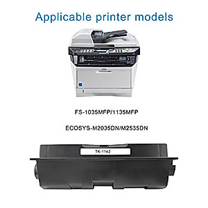 VICTORSTAR Compatible Toner Cartridges 2 Blacks TK1142 TK-1142 for Kyocera MITA FS-1035MFP, FS-1135MFP, Kyocera ECOSYS M2035DN M2535DN Laser Printers
