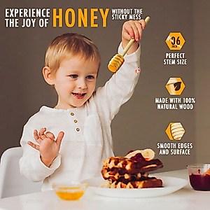 10 Pcs Honey Dipper Sticks - 6 Inch Wooden Honeycomb Sticks, Honey Stirrer Stick For Honey Jar Dispense Drizzle Honey and Wedding Party Favors Gift