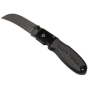 KLEIN TOOLS 44004 Lightweight Lockback Knife with Nylon Resin Handle, 2-3/8-Inch Sheepsfoot Blade