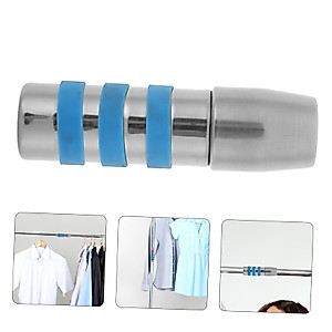 VOSAREA 3pcs Clothes Drying Fork Buckle Threaded Connector Extension Pole Adapter Pole Adapter for Broom Threaded Handle Connector Handle Threaded End Squeegee Adaptor Silver Plastic