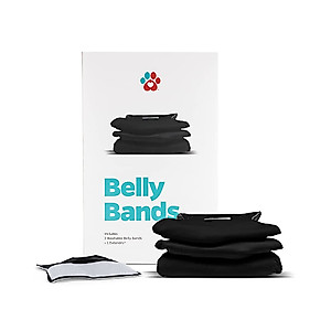 Pet Parents Premium Washable Dog Belly Bands & Extendrs, (3pack) of Male Dog Diapers, Male Dog Wraps, High Absorbing Belly Band for Male Dogs, Color: Black, Size: Extra Large Dog Belly Band