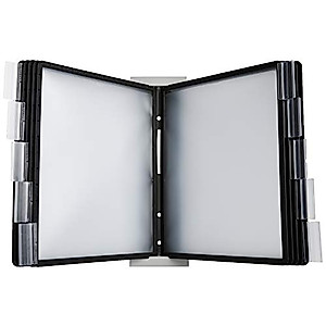 DURABLE Desktop Reference System, 10 Double-Sided Panels, Letter-Size, Black, INSTAVIEW Design (561201)