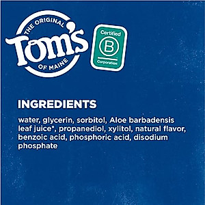 Tom's Of Maine Whole Care Natural Fluoride Mouthwash, Fresh Mint, 16 Oz (Pack of 3) (Packaging May Vary)