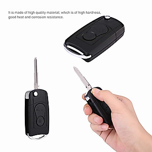 Key Shell, Flip Folding Remote 2 Buttons Car Key Fob Shell Case for Actyon Kyron Rexton