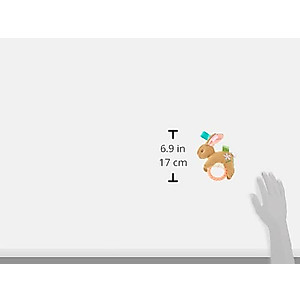 Taggies Teether Baby Rattle, 6", Harmony Bunny