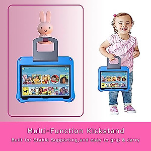 2023 New 10in Tablet Case for Kids(2021/2023 Release 11/13th Generation),OQDDQO ipad Light Weight Anti Slip Shockproof Kids Friendly Case for 10 inch Table (Blue)