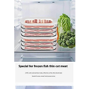 Food Storage Containers, Airtight Refrigerator Bacon Luncheon Meat Containers, Meal Prep Containers for Salami, Cold Cuts, Turkey, Bologna, Deli and Luncheon Meats, BPA Free, 18.6 Ounces (3/4 Layer)