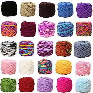 Purple Yellow Blue Mixed Color 100g/1ball Yarn Soft Cotton Hand Knitted Yarn coarse Woven coarse Crochet