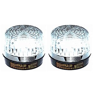 Seco-Larm SL-126Q/C Clear Strobe Light; for 6 to 12V Use, Easy 2-Wire Installation, 300 Hours of Rated Life Span, High-Impact Resistant Acrylic Lens and Case, 100000 Candle Power, Pack of 2