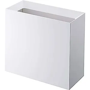 Yamazaki Home Modern Garbage Waste Basket with Handle | Plastic | Trash Can, One Size, White