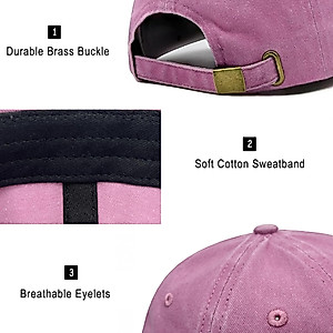 Chilltreads Barn Hair Don't Care Hat for Women, Adjustable Embroidered Baseball Cap for Horse Lover, Pink