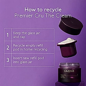 Caudalie Premier Cru Anti Aging Face Cream Moisturizer, Refill, 1.6 oz