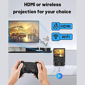 RG353VS Handheld Game Console with 15000 Games, 64G 3.5 Inch Arcade Retro Portable Game Console - Grey