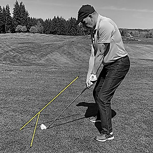 ProActive Sports F4 Alignment Rods – 2 Pack | Golf Training Aid Sticks (White) (SAR200-WHT)