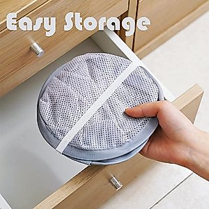 Mesh Collapsible Small Wall Laundry Baskets，Hanging Laundry Hamper，for Hotel, University Dormitory Use by HHSSALIN (1, CLASSIC)