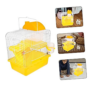 VOSAREA Hamster Cage Turtle Accessories Travel Guinea Pig Cage Accessories Rat Cage Chinchilla Cage Accessories Hamster Hideout Plastic Orange Guinea Pig House Rat House Rat Hut