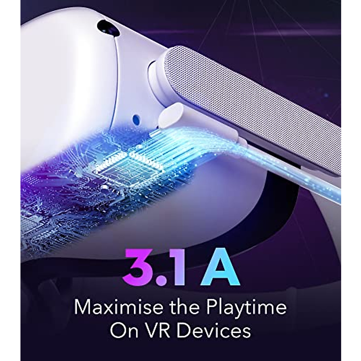 YRXVW Link Cable Compatible with Oculus Quest 3/2/Pro, VR Headsets PC, Charging Cord and High Speed Data Wire, USB C to C Cable,10ft Link Charging Cable for Meta Quest 3/2/Pro