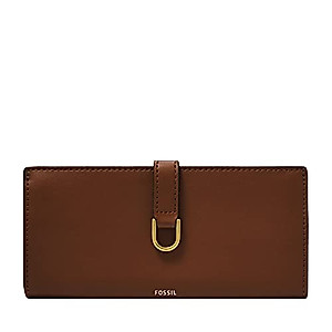 Fossil Women's Kier Vegan Cactus Leather Tab Clutch Wallet