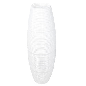 Beaupretty Living Room Lamps Paper Floor Lamp Shade: Rice Paper Floor Lamp Cover Standing Corner Lamp Shade Light Bulb Cage Guard Lamp Shield For Bedroom Living Room White Vintage Decor