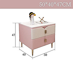 HIGOH Bedside Table Storage Bedside Table Mobile Dresser Coffee Bedside Table
