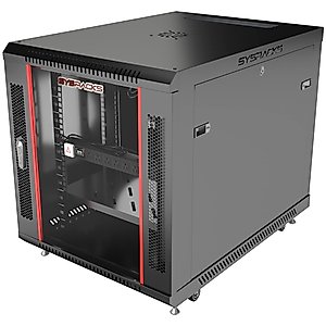 Sysracks Server Rack Network Cabinet Rack 35 inch Deep Lockable Server on Casters with - POWERBAR - Shelf - Fan - Hardware - for Data - AV - Computer - Networking - PC Equipment (12U 35-Inch Depth)