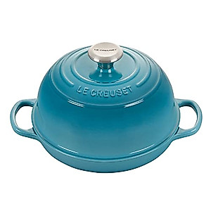 Le Creuset 9 1/2 in. Bread Oven Enameled Cast-iron Bundle with Oil & Vinegar Set and Spoon Rest - Caribbean