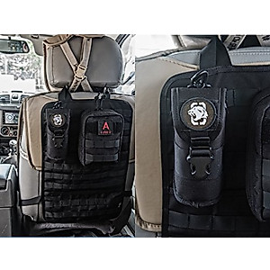 OneTigris MOLLE Eyeglasses Case with Buckle Hard Shell Sunglasses Storage Box 1000D Nylon (Black)