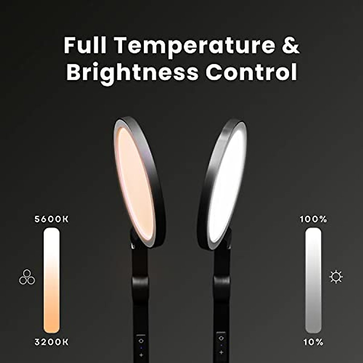 LUME CUBE Edge LED Desk Light (Pack of 2) | Remote Work Swing Arm Desk Lamp with Clamp | Video Conferencing Lighting, Zoom Webcam, Task Light, Table Lamp | Adjustable Brightness, Color Temperature