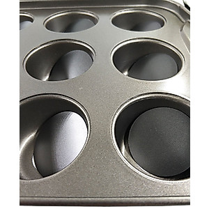 DEVILMAYCARE Removable Bottom Round Mini Muffin Pans 12 Holes Non-stick Cake Mold for Cake Chocolate Egg tart ＆ Others Bake Food