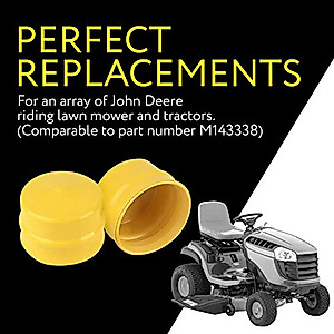 Mission Automotive 4-Pack Axle Cap Bearing Cover - Compatible with John Deere - for Lawn Mower and Lawn Tractor- Compare to M143338 