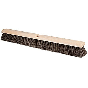 Wide Block Horsehair Broom, Concrete, 24 inch, Natural Horsehair, Wide Wood Block, Brush, Made in the USA, 6442