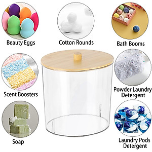 2 Pack Laundry Detergent Pods Container Plastic Bathroom Storage Container Holder for Holding Detergent Pods Bath Bombs Scent Boosters