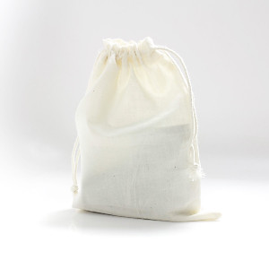 Knitial 6"x9" Natural Cotton Muslin Drawstring Bags Multipurpose 25 Bag Pack