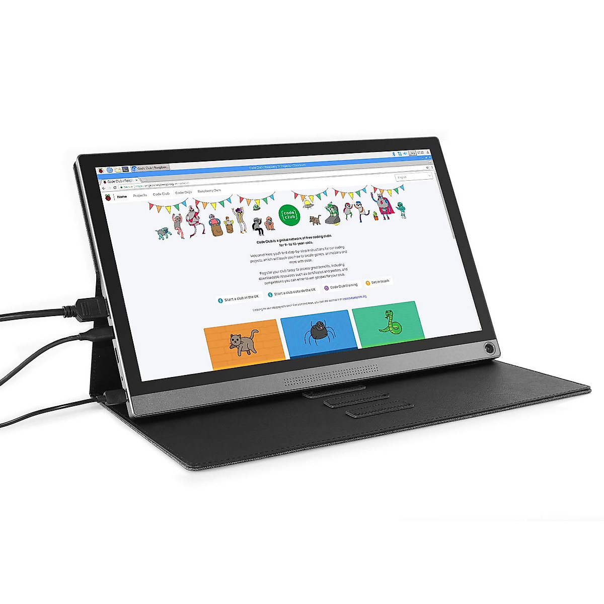 Waveshare Protective Case for the 15.6inch FHD Monitor Folio Cover Stand Multi Viewing Angles