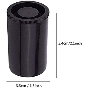 35mm Caliber Plastic Film Canisters with caps -10pc (Black)