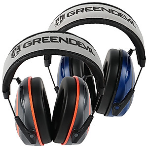 GREEN DEVIL Hearing Protection Ear Muffs SNR 27dB/NRR 22dB Noise Reduction Head Band Earmuff For Shooting Mowing Construction Manufacturing Woodwork 2pack