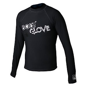 Body Glove Boys l/a Fitted Basic Rashguards, White, 14