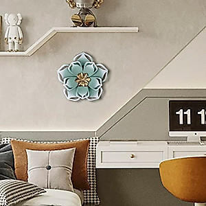 Reflinto Farmhouse Metal Flower Wall Decor 9.5inches 3D Wall Sculptures Flowers for Bedroom, Bathroom, Office, Nursery - Rustic Metal Outdoor Wall Art for Fence, Porch, Gallery, Yard, Garden