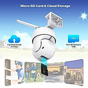 SV3C 5MP Pan Tilt WiFi Camera Outdoor, Security Cameras with Floodlight, Auto Tracking, 2-Way Audio, Alexa Echo, Color Night Vision, Sound Motion Detection, ONVIF, Cloud & SD Card Storage - 3 Pack C16