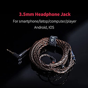 FiiO JadeAudio JH3 Headphone Earphone Wired High Resolution 0.78mm 2pins 1DD+2BA Bass Heavy Compatible with Android, iOS, Windows, Mac for Smartphones/PC/Laptop(Black)