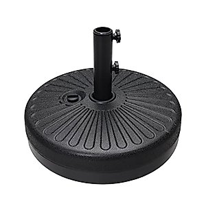 ABCCANOPY 48.5lbs Umbrella Base Water Filled Stand Market Patio Outdoor Heavy Duty Umbrella Stand Holder(Black)