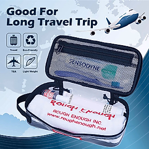Rough Enough Clear Travel TSA Approved Toiletry Bag Small Toothbrush Case Shaving Kit Organizer Pouch for Women Men