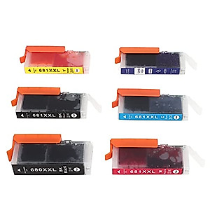 FTVOGUE Multi Color Ink Cartridge Printer Cartridge Replacement for PIXMA TS706 TR7560 TR8560 TS6160 TS6260 (BK BK C M Y PB)