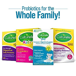 Culturelle Baby Immune & Digestive Support Probiotic + Vitamin D Drops, Helps Support Immune & Digestive Health in Babies, Infants & Newborns 0-12 Months, 30 Day Supply, Gluten Free & Non-GMO, 9ml