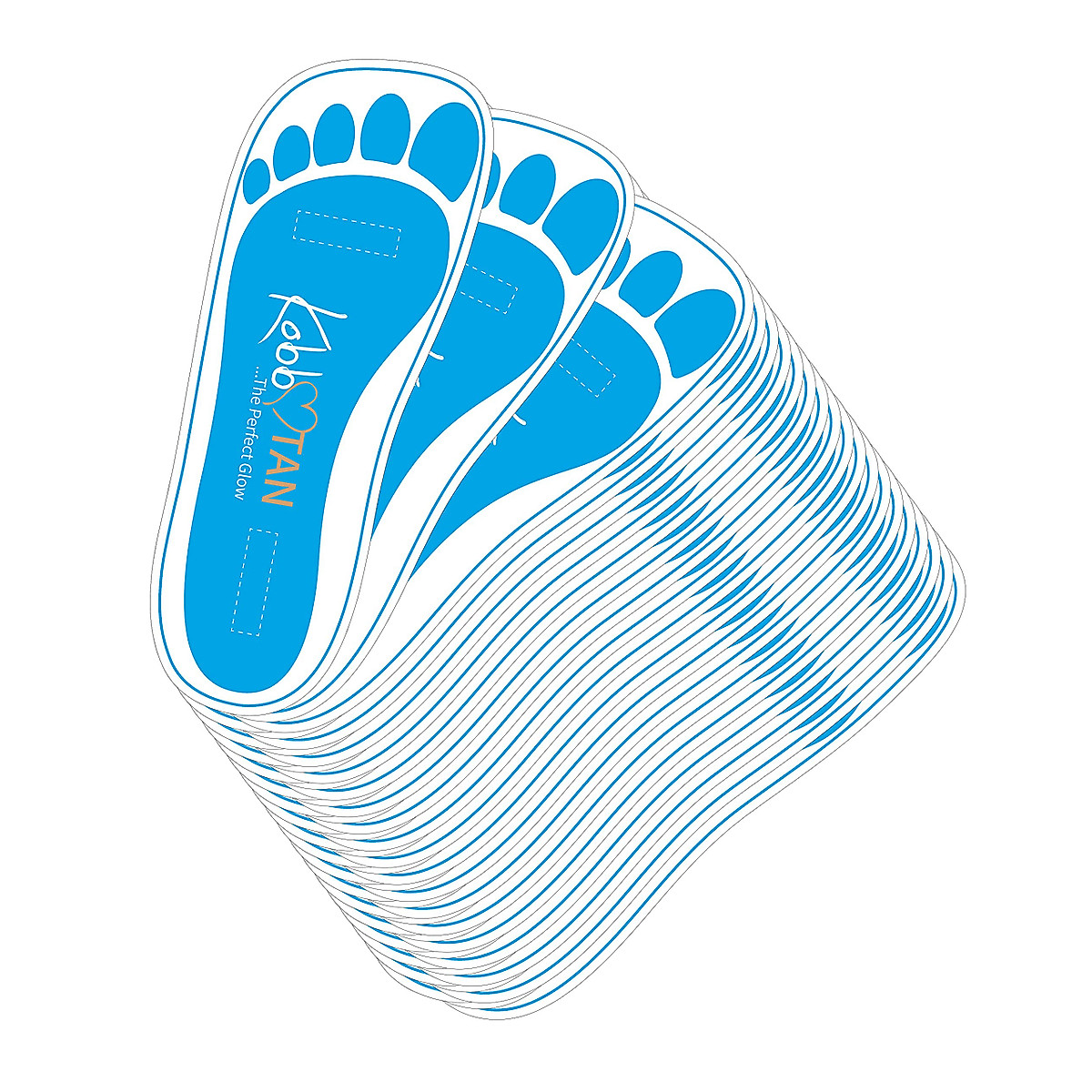 60 Pairs(120feets) Spray Tan Feet Pads For Sunless Spray Tanning in Blue