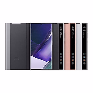 SAMSUNG Galaxy Note 20 Ultra Polyurethane Case, S-View Flip Cover - Lightweight, Black (US Version ) (EF-ZN985CBEGUS)